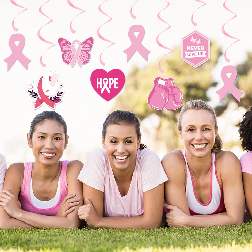 Breast Cancer Awareness Hanging Banners Bunting Pennant - Etsy