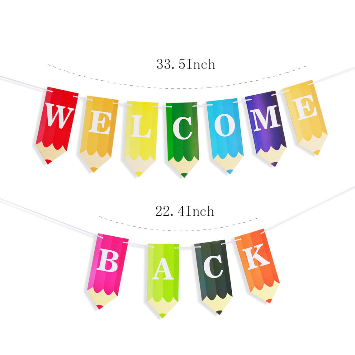 Welcome Back Banner Bulletin Board Pencil Stationery Banner - Etsy