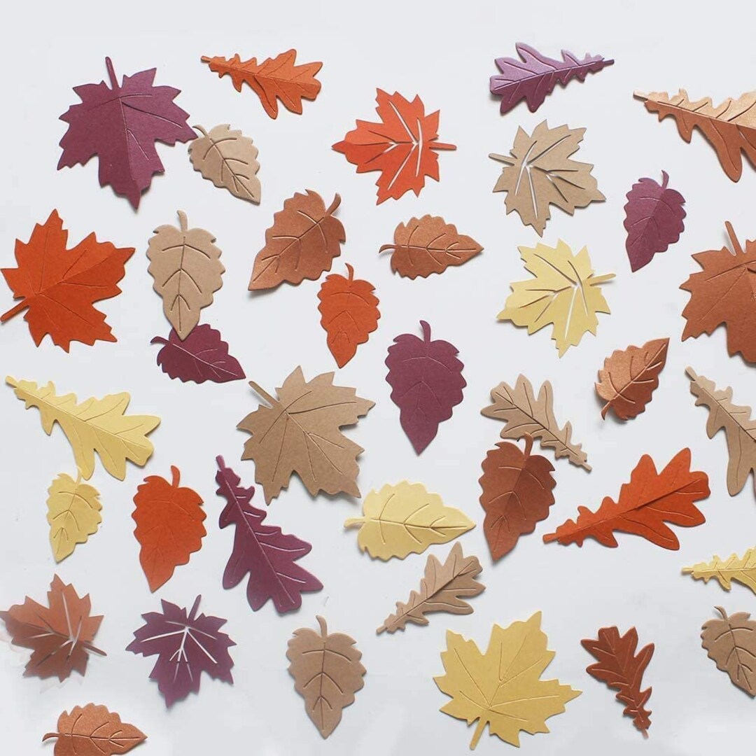 Maple Leaf Confetti Autumn Leaf Table Scatter - Etsy