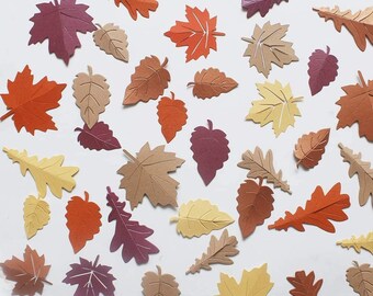 Autumn Leaves Confetti for Table Scatter Scrapbook Bullet - Etsy