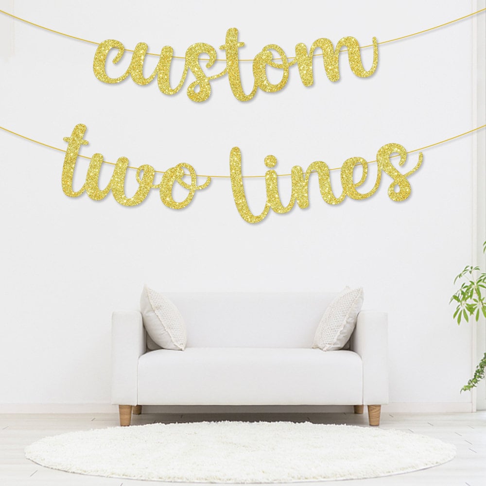 Personalized Bannercustom Glitter Banner for Party - Etsy