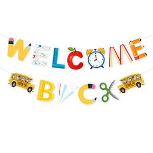 Back to School Decorations Welcome Back Banner for Classroom Teacher ...