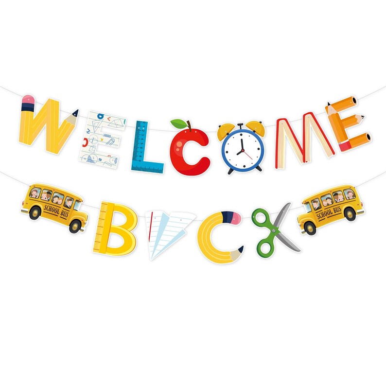 Back to School Decorations Welcome Back Banner for Classroom Teacher ...