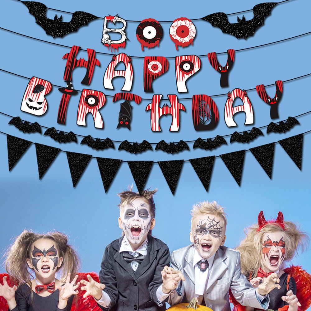Birthday Banner, Horror Movie Theme Birthday Party Supplies, Horror ...