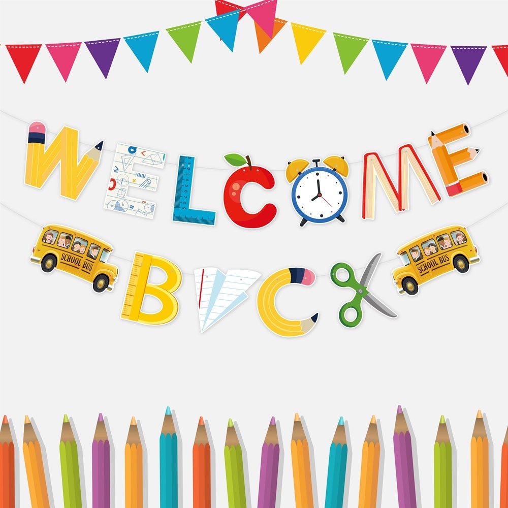 Back to School Decorations Welcome Back Banner for Classroom Teacher ...
