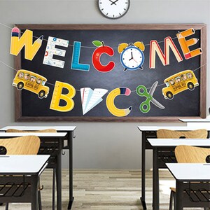Back to School Decorations Welcome Back Banner for Classroom Teacher ...