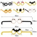 12 Pcs Halloween Paper Eyeglasses Halloween Fancy Decorative Kids Party ...