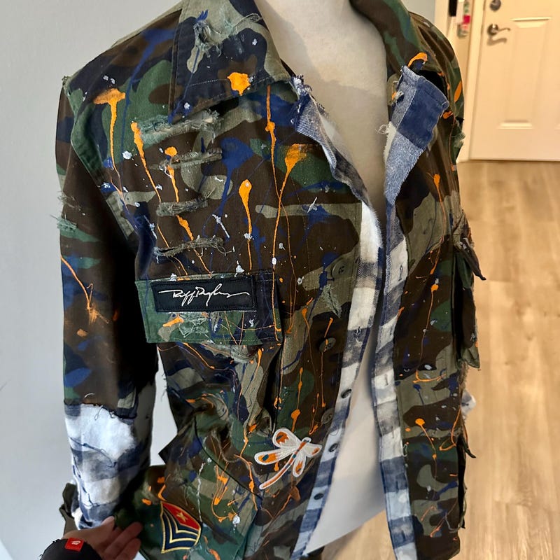 Painted Camo Jacket - Etsy