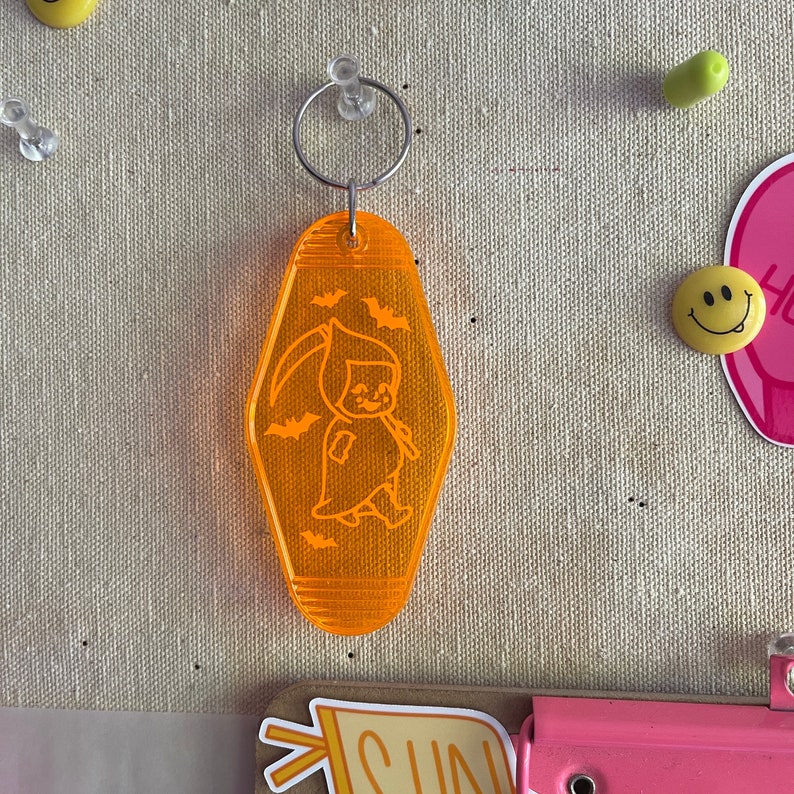 Kewpie Grim Reaper Retro Motel Keychain - Etsy