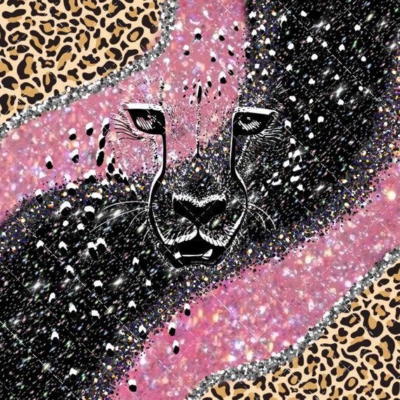 Glitter Leopard Background - Etsy
