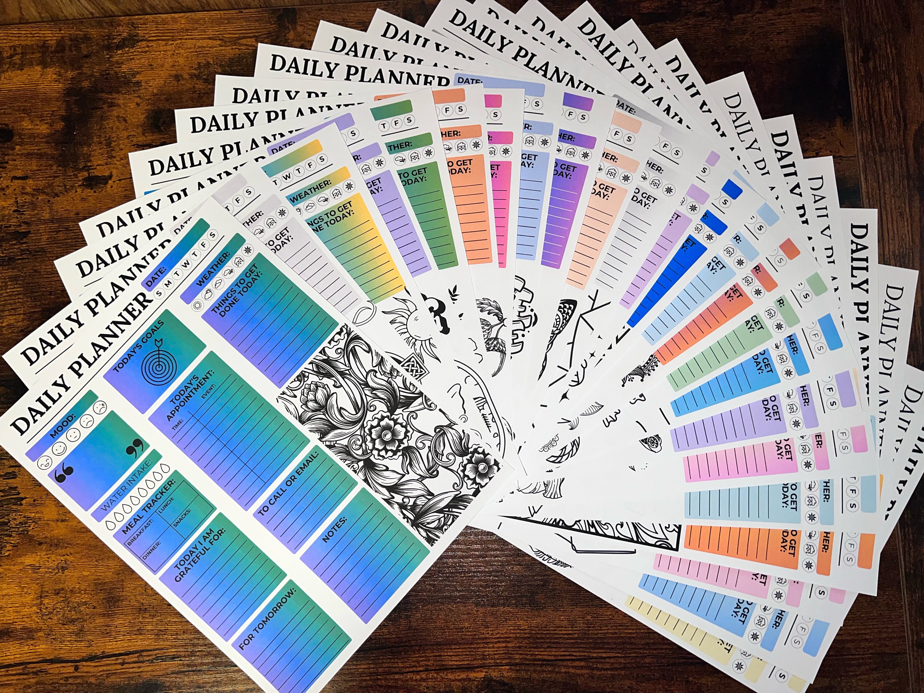 Printable Daily Planner Sheets - Etsy