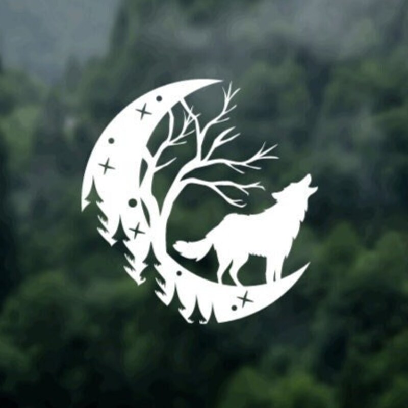 Howling Wolf Decal - Etsy