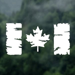 Canadian Flag Decal, Distressed Decal, Canadian Pride, 4x4 Car Sticker ...