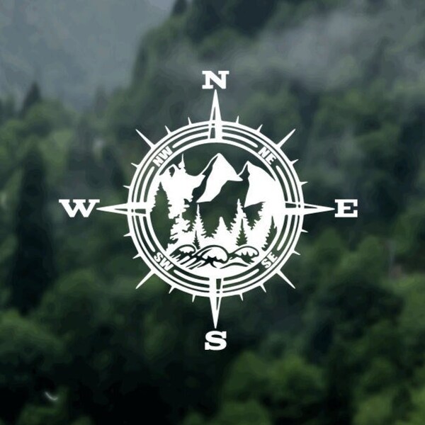 Compass Decal - Etsy
