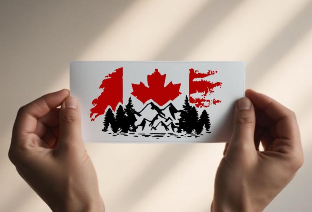 Canadian Flag Decal, Patriotic Car Decal, Vinyl Window Decal, Canadian ...