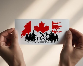 Canadian Flag Vinyl Decal - Etsy