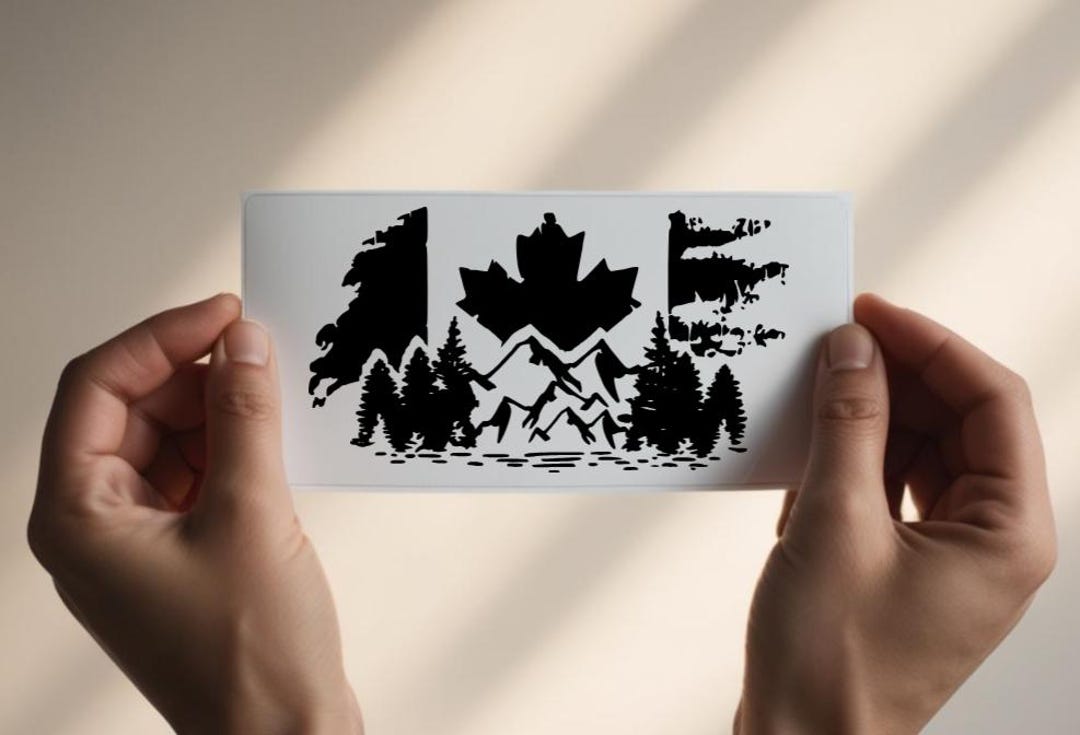 Canadian Flag Decal, Patriotic Car Decal, Vinyl Window Decal, Canadian ...