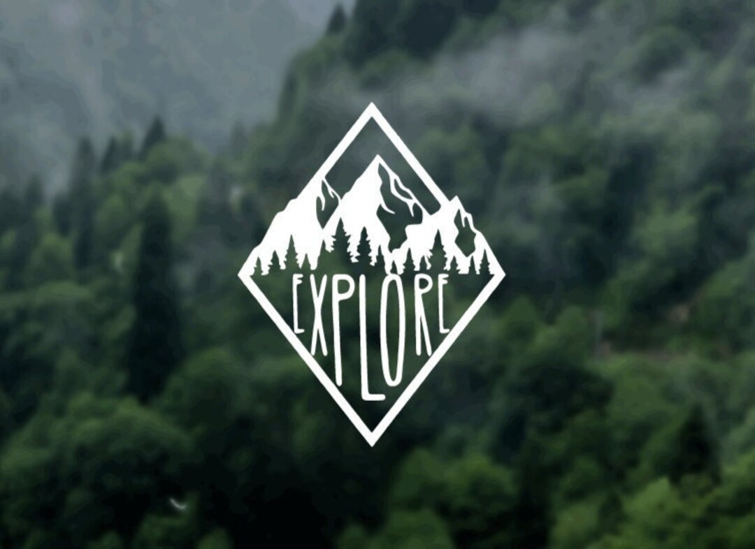 Explore Decal Car Decal Tumbler Decal Geometric Mountain - Etsy