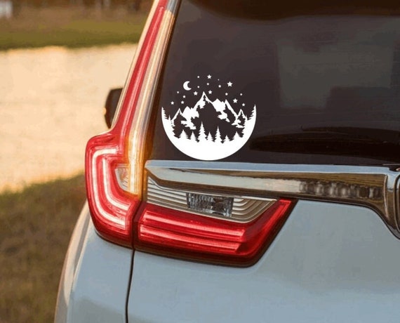 Mountain Decal Tree Decal Car Decal Tumbler Woods Decal | Etsy