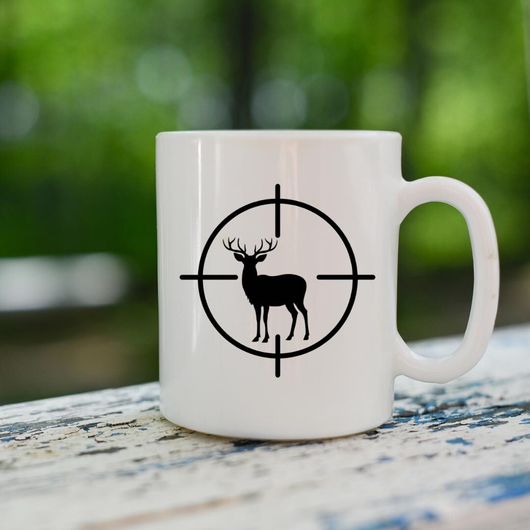 Hunting Decal, Bullseye Target, Buck Hunting, Deer Antler Sticker ...