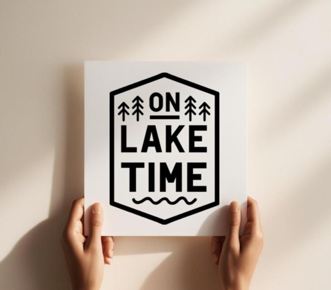 On Lake Time Decal, Tumbler Decal, Car Bumper Sticker, Lake Life Decal ...