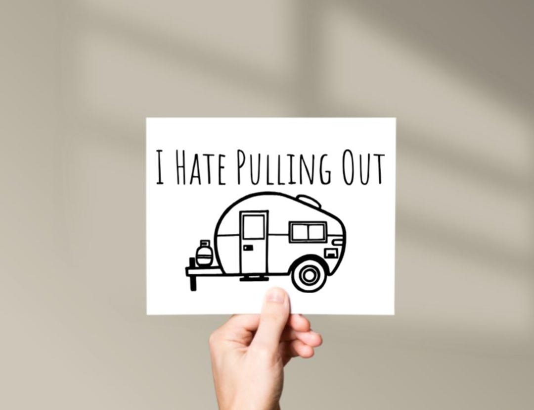 I Hate Pulling Out, Vintage Trailer Decal, Camper Bumper Sticker ...