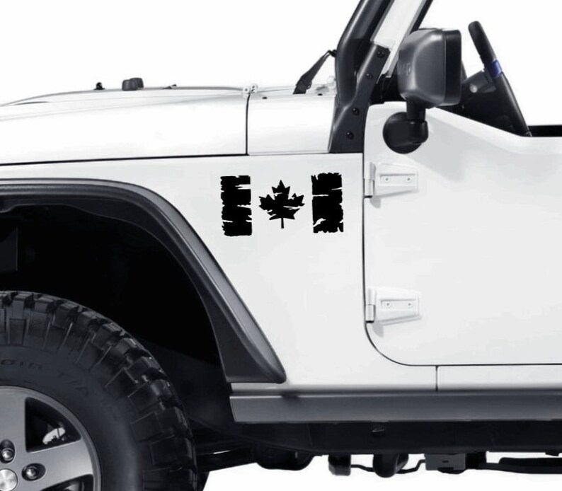Canadian Flag Decal Distressed Decal Canadian Pride 4x4 Car | Etsy Canada