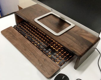 Walnut Monitor Stand | Etsy