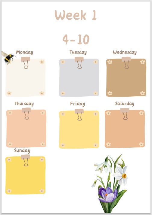 Printable March Calendar and Planner - Etsy