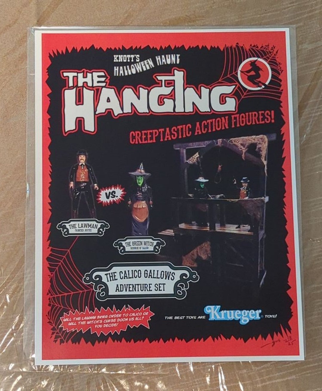 Knott's Scary Farm the Hanging Green Witch Action Figure Art Print ...