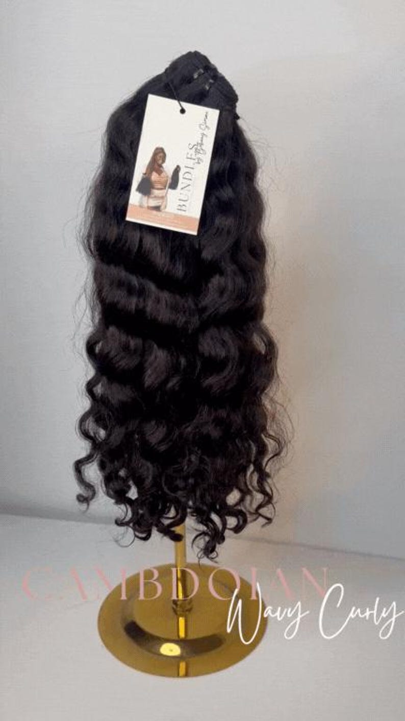 Raw Cambodian Wavy Curly Bundle - Etsy