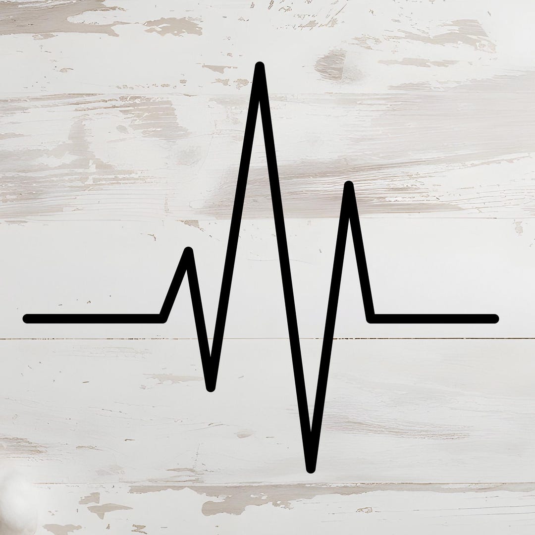 Heartbeat Symbol Svg Eps Dxf Png - Etsy
