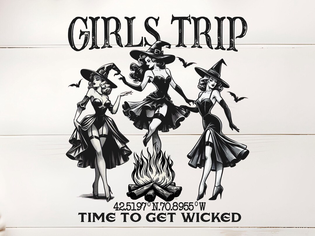 Salem Girls Trip,witchy Halloween PNG, Funny Witch Png, Halloween Women ...