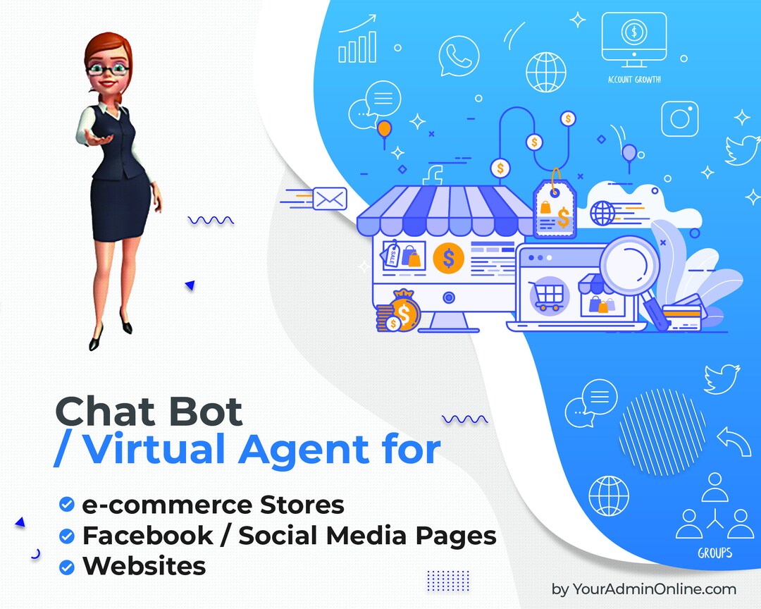 Chatbot / Virtual Administrative Assistant Robot, Conversation Sales ...