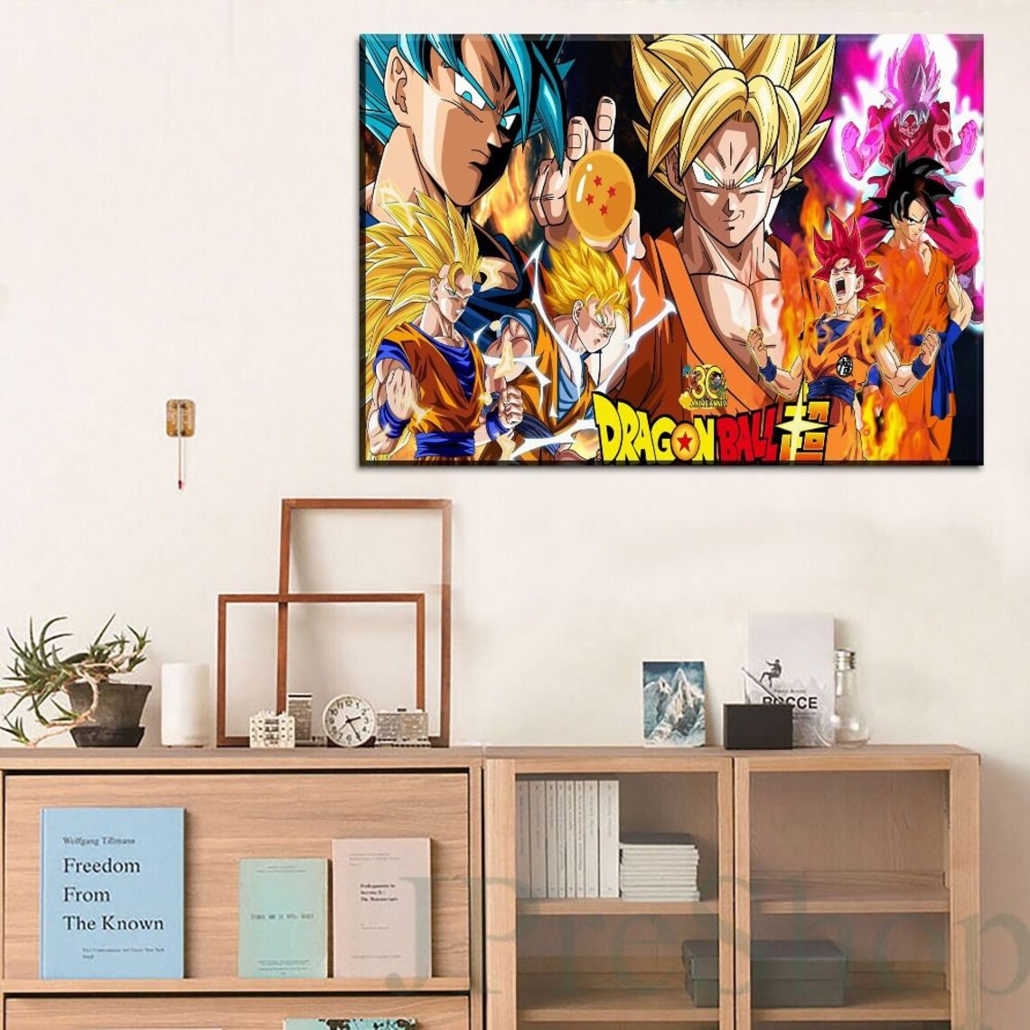 Dragon Ball Super Goku Anime Canvas Wall Art Frame Ready To | Etsy
