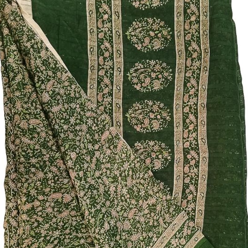 Silk Chiffon Indian Saree - Etsy