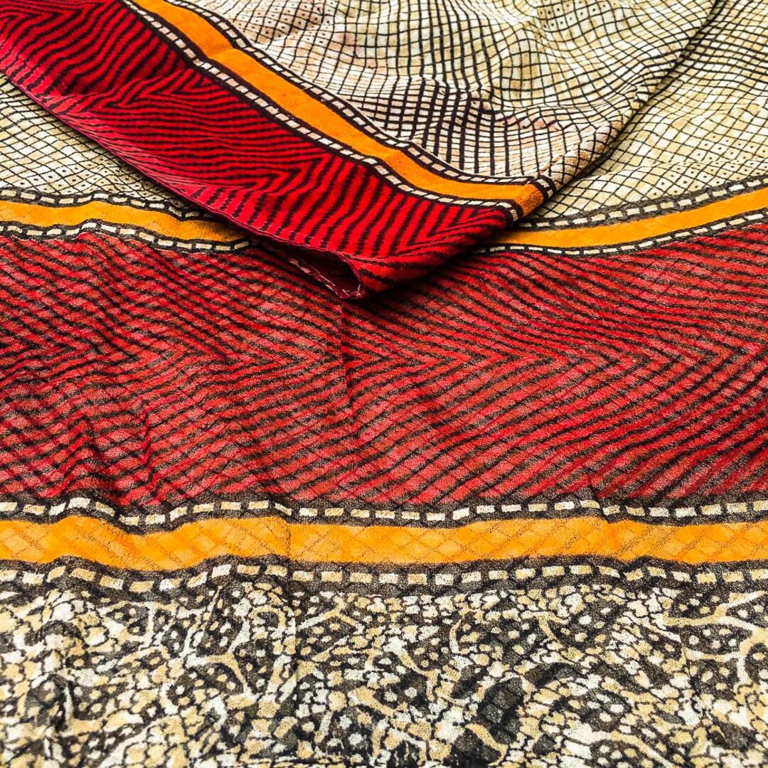 Pure Silk Saree , Light Sheer Chiffon Silk Indian Vintage Sari Check ...