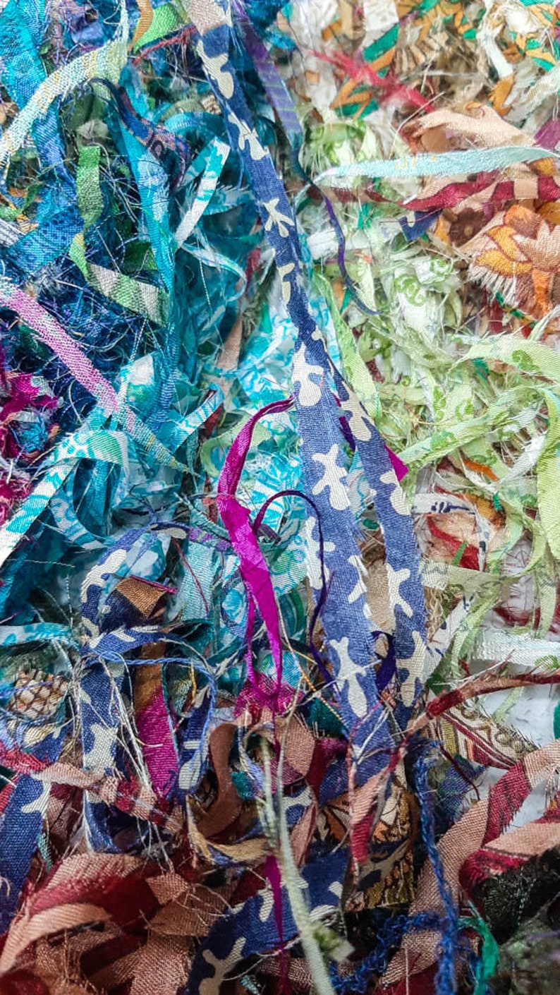 Super Fine Silk Ribbons Shredded Strips Finely Cut Skein Silk - Etsy
