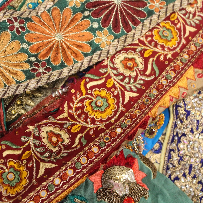 Beaded Velvet Fabric - Etsy