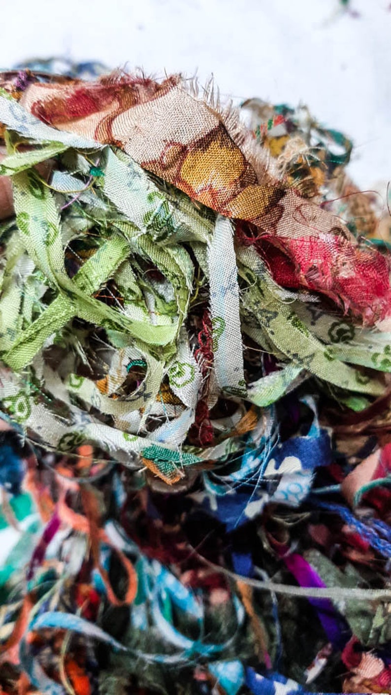 Super Fine Silk Ribbons Shredded Strips Finely Cut Skein Silk - Etsy