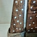Wooden Tree Decor, Wood Stained Dotted Rustic Trees, Tabletop Wood Tree ...