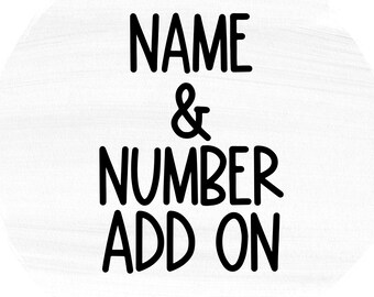 Jersey Name & Number Custom Heat Transfer Personalized Iron - Etsy