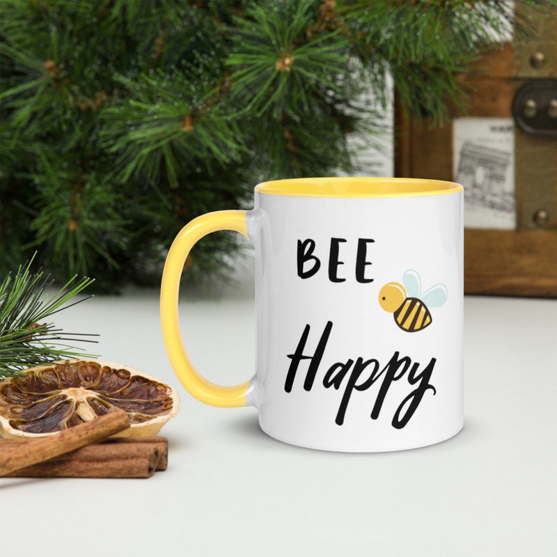 Bee Happy Mug - Etsy