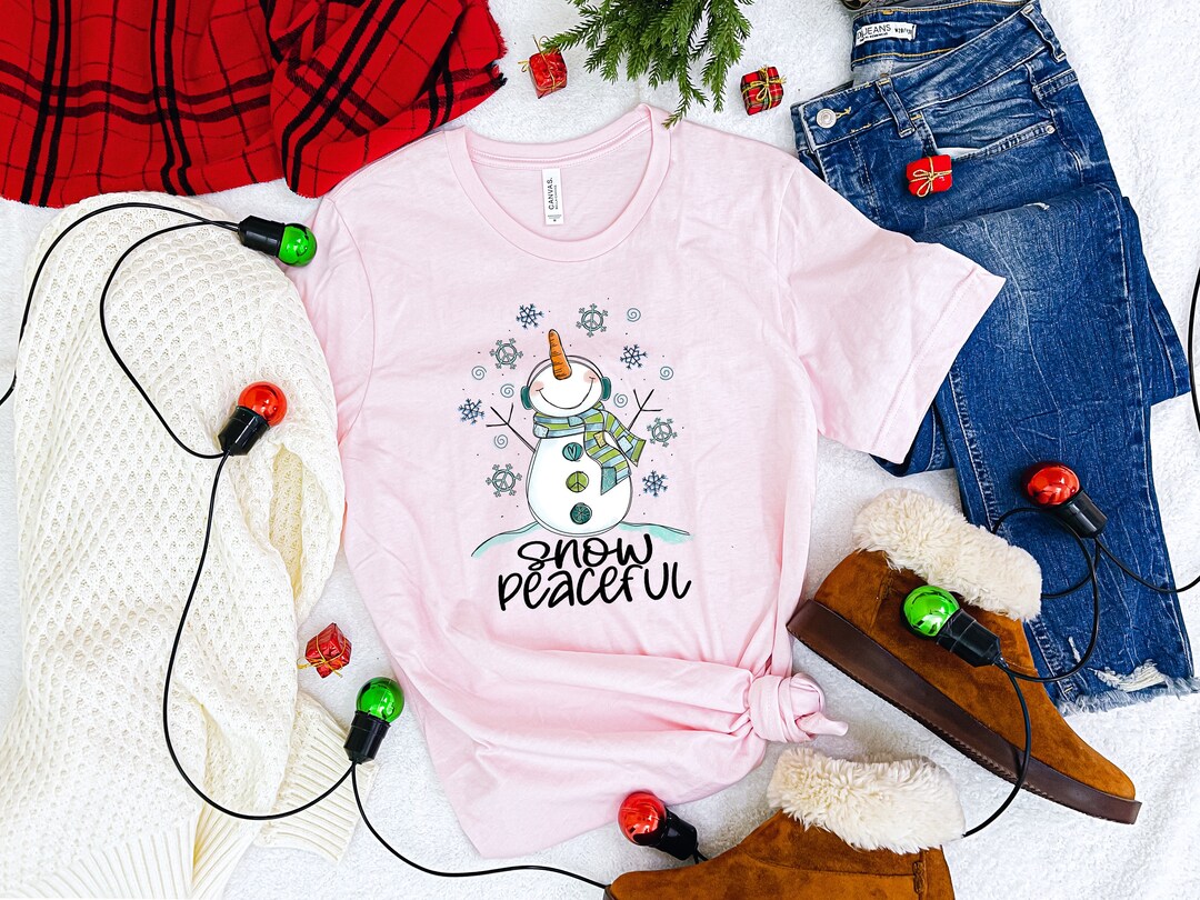 Camiseta Snow Peace Camisa Snow Peace Camisa Muñeco De Nieve - Etsy España