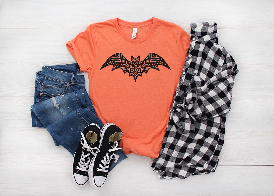 Bat Short-Sleeve Unisex T-Shirt, Bat Mandala Shirt, Simple Bat shirt ...