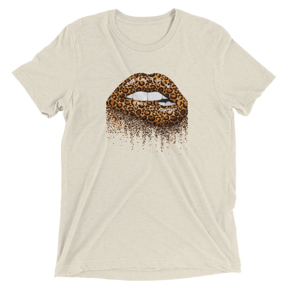 Leopard Lips T-shirt Dripping Lips Kiss T-shirt Shirt | Etsy
