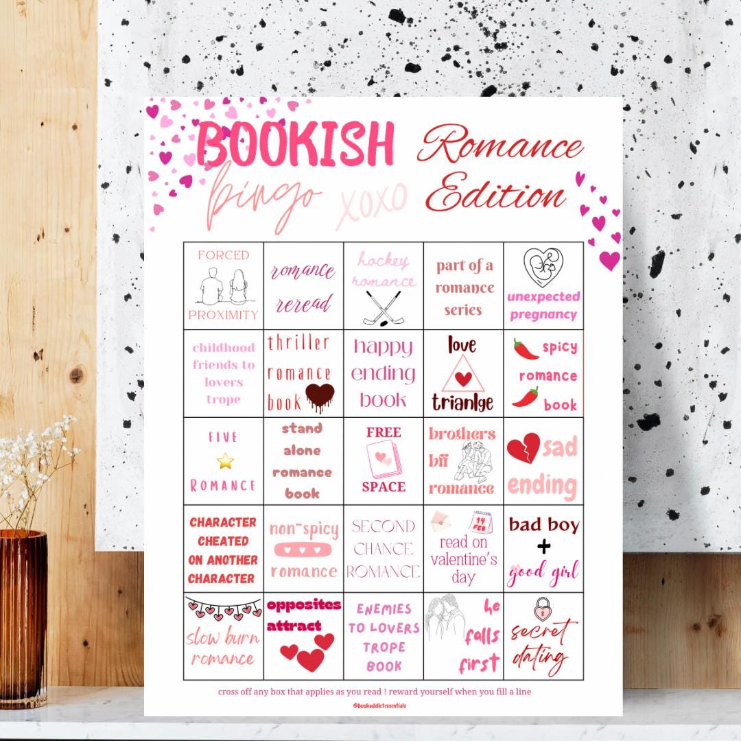 Bookish Bingo Romance Edition - Etsy