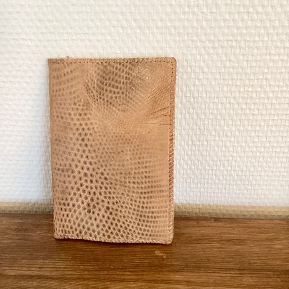 Vintage 1970 python wallet / vintage brown leather po… - Gem