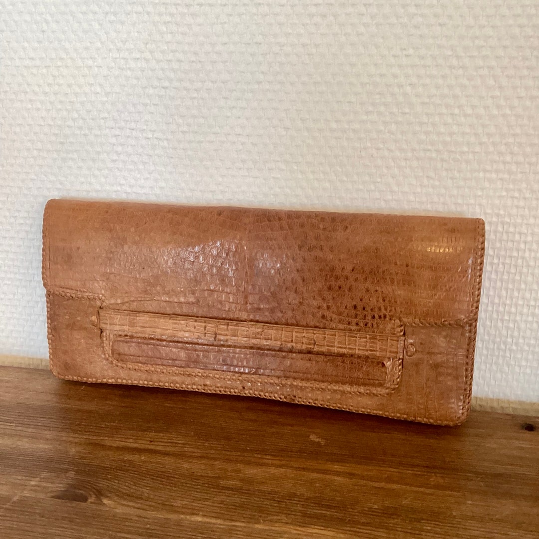 Vintage 1970 Python Pouch / Small Beige Python Leather Pouch / - Etsy