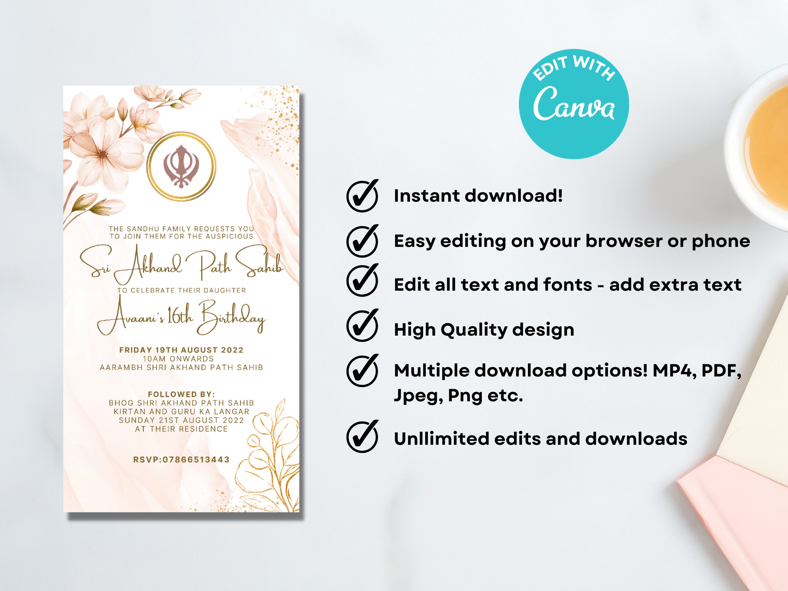 Sri Akhand Path Sahib Invite & Akhand Path Invite, Digital Akhand Sahib ...